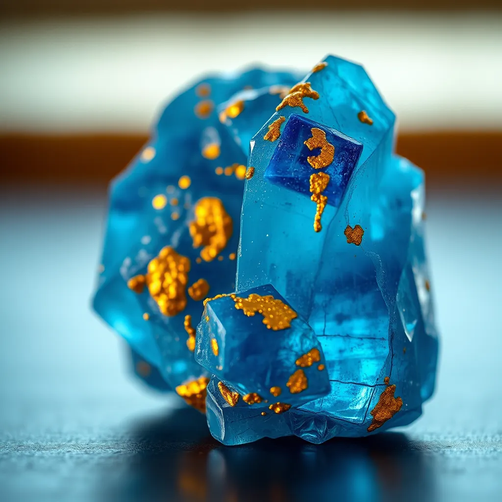 Discovering the Beauty of Blue Crystal with Gold Flecks