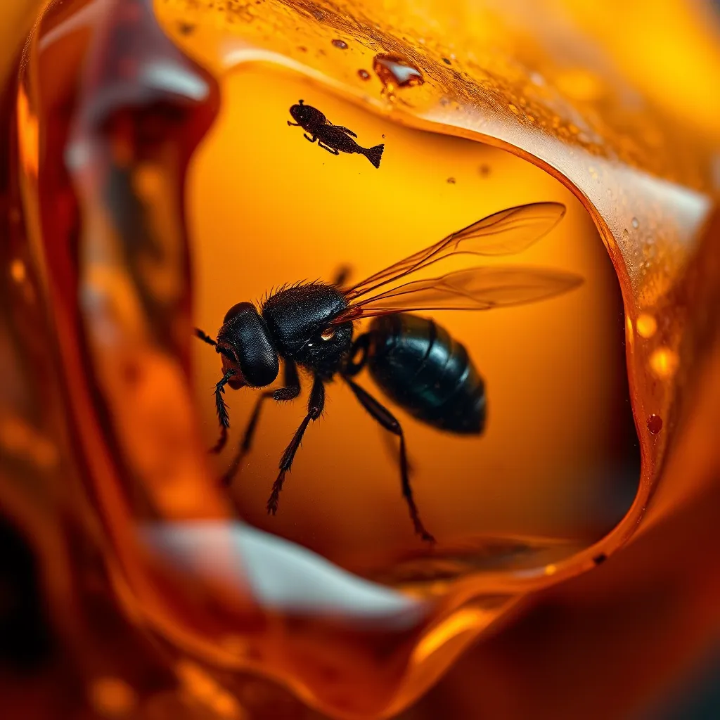 Fossilized Amber with Insect: Insights into Prehistoric Life
