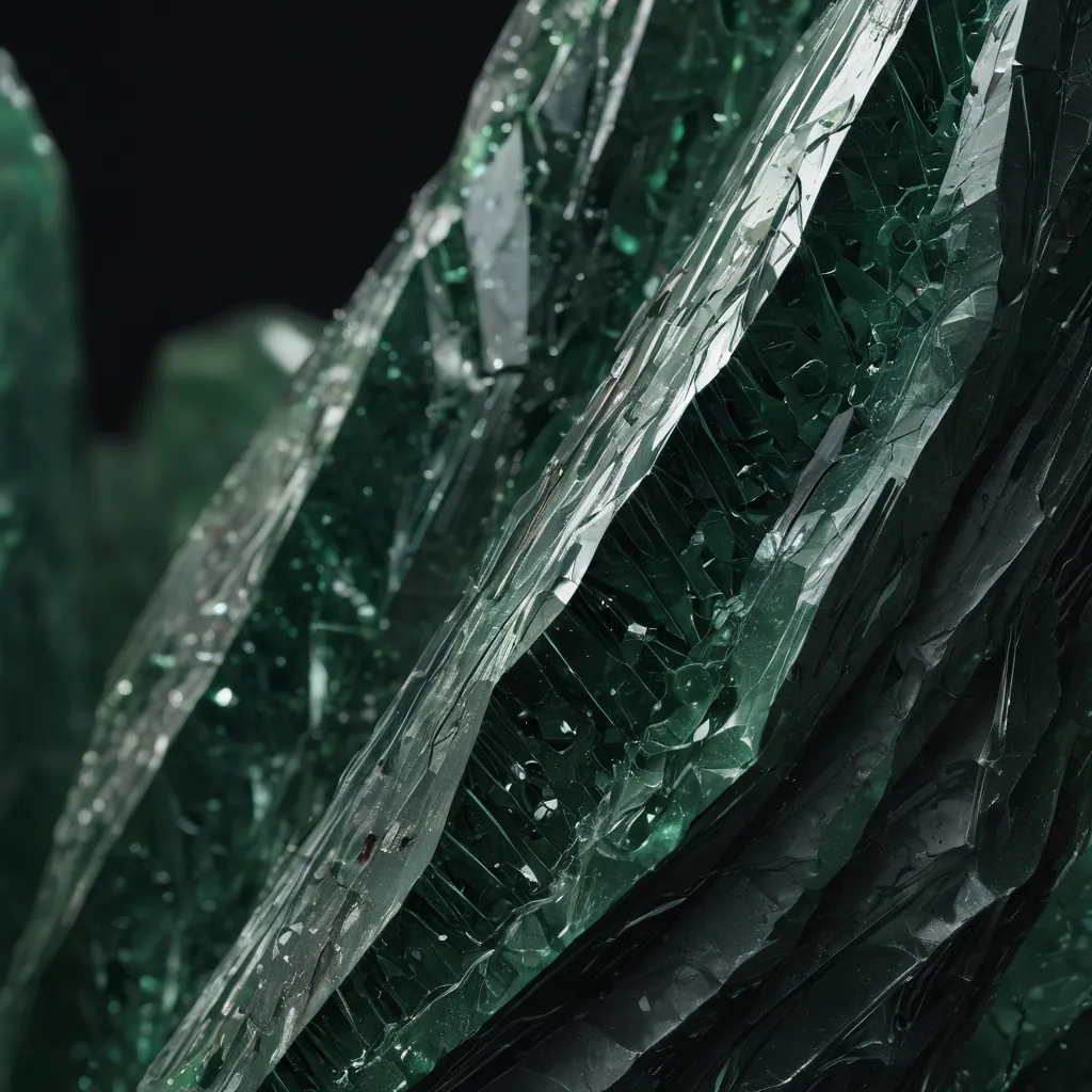 Exploring Dark Green Crystals with White Lines