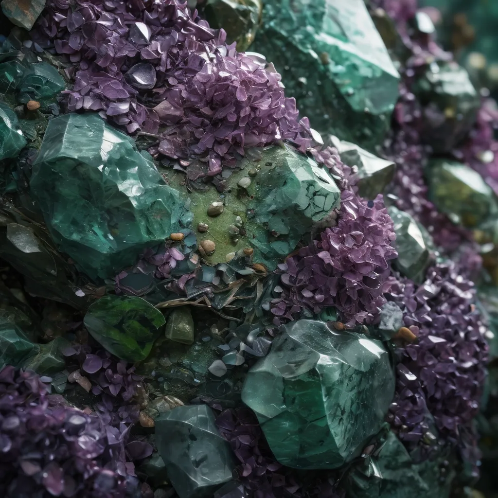 Exploring the Beauty of Green Crystal with Purple Spots